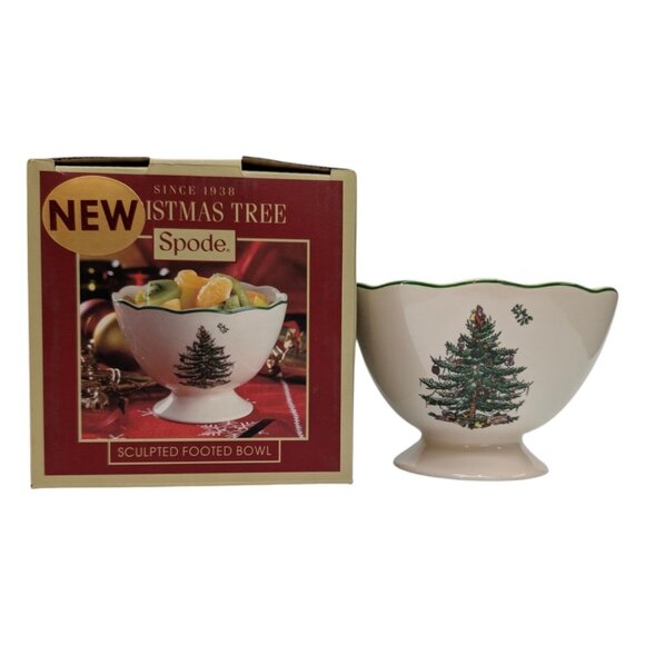 Spode | Holiday | Spode Christmas Tree Sculpted Footed Bowl Scalloped ...
